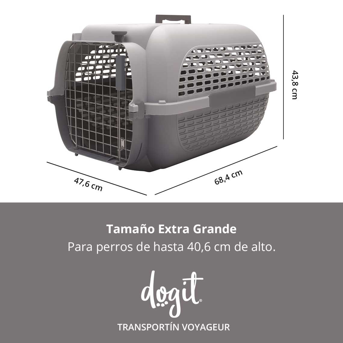 Dogit Pet Voyageur X-Gde. Gris/Gris | Mon Animal
